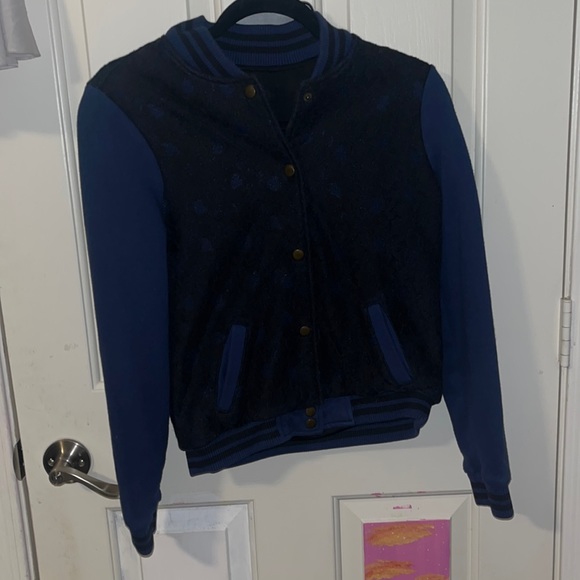PINK Victoria's Secret | Jackets & Coats | Pink Letterman Jacket Blue ...